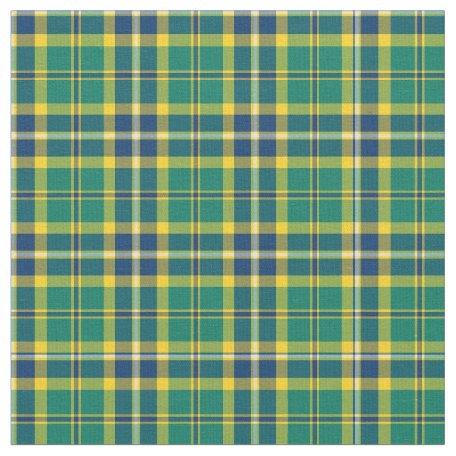 Dark Green and Yellow Gold Sporty Plaid Fabric | Zazzle