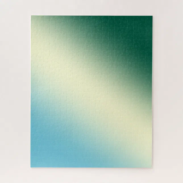 Green & Blue Gradient Hard Difficult Challenging Jigsaw Puzzle | Zazzle