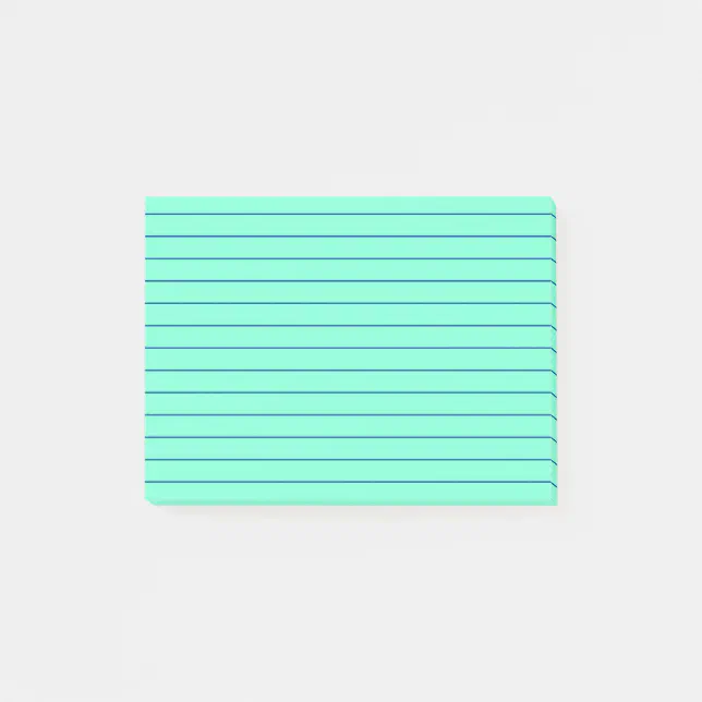 Green Blue lined Post-it Notes | Zazzle