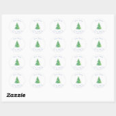 'Green Blue Watercolor Pine Tree' Labels | Zazzle
