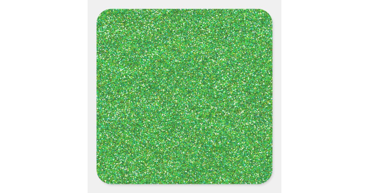 Green bright square sticker | Zazzle