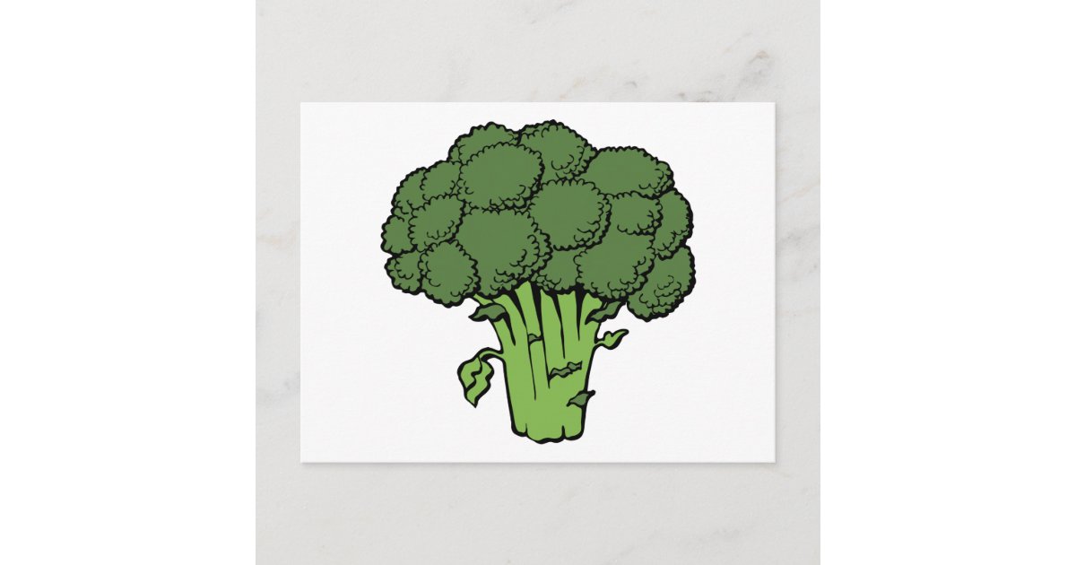 Green Broccoli Postcard | Zazzle