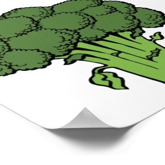 Green Broccoli Poster | Zazzle