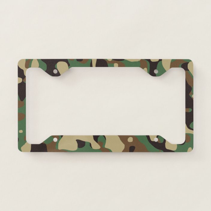 Green Brown Camouflage. Camo your License Plate Frame | Zazzle.com