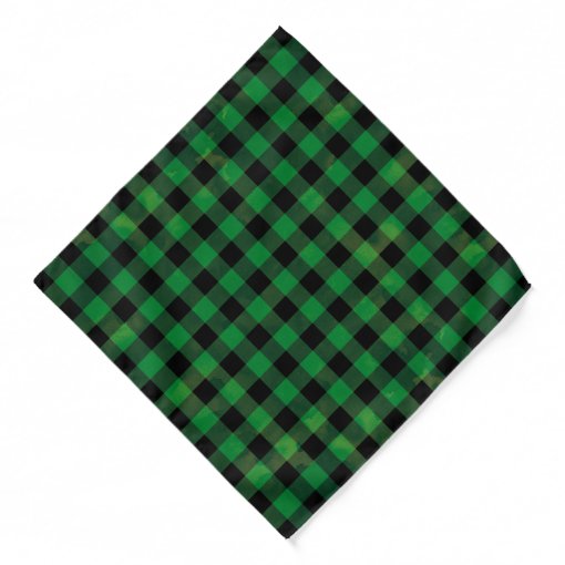 Green Buffalo Check Pattern Bandana | Zazzle