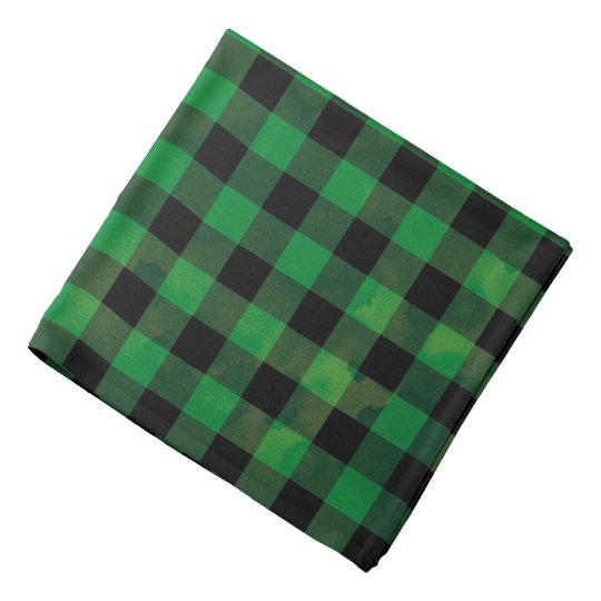 Green Buffalo Check Pattern Bandana | Zazzle.com