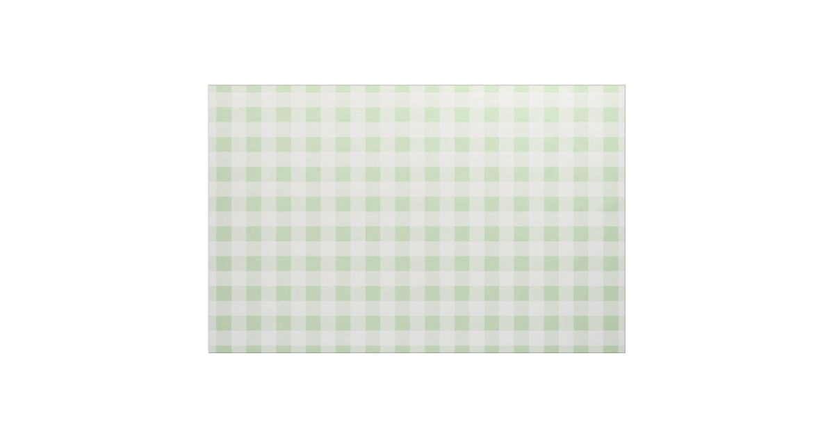 Green Buffalo Check Pattern Fabric | Zazzle