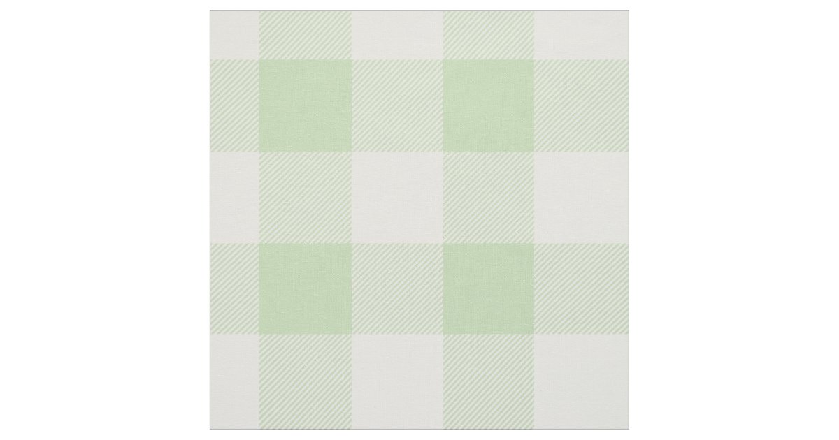 Green Buffalo Check Pattern Fabric | Zazzle