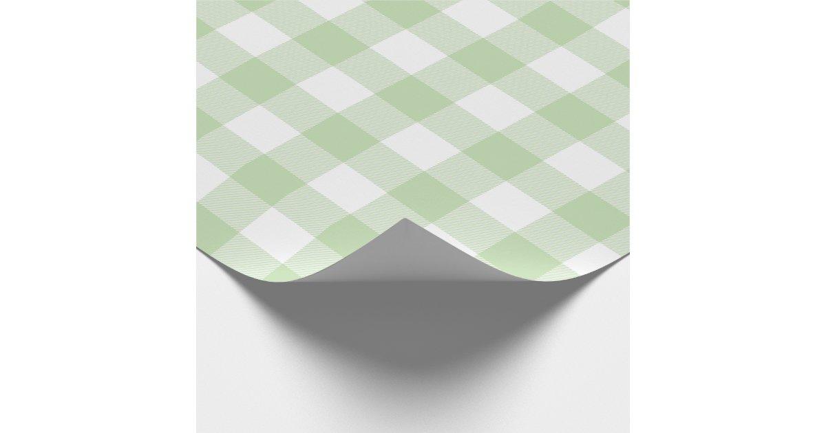 Green Buffalo Check Pattern Wrapping Paper | Zazzle