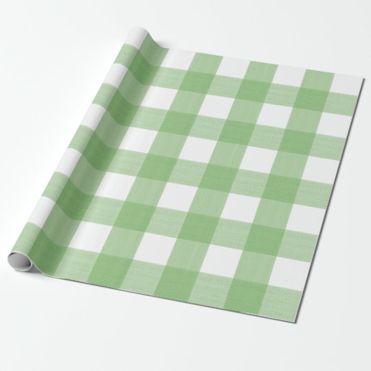 Green Buffalo Check Wrapping Paper | Zazzle.com