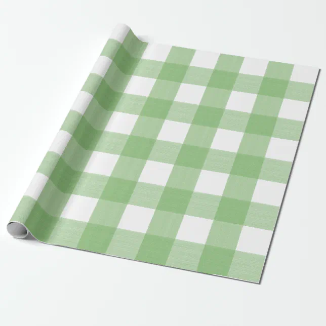 Green Buffalo Check Wrapping Paper | Zazzle