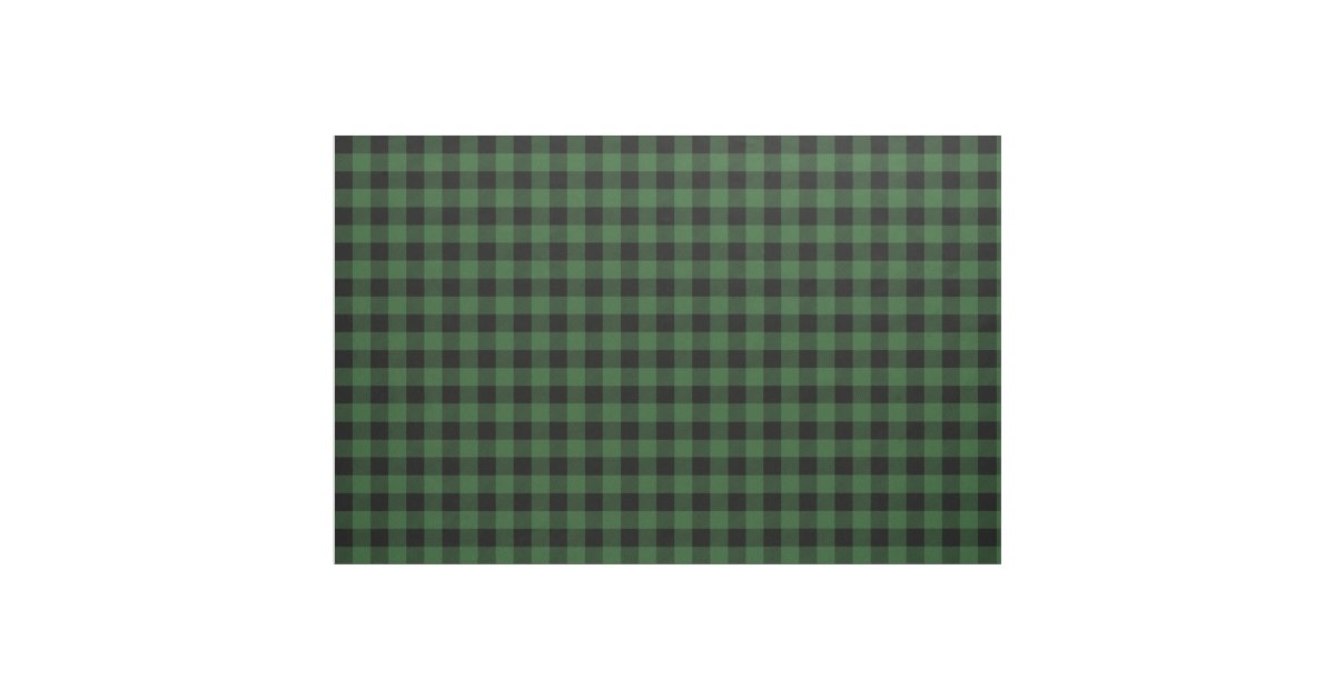 Green Buffalo Plaid Fabric | Zazzle