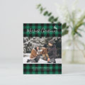 Green Buffalo Plaid Pattern Christmas Photo Holiday Postcard | Zazzle