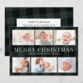 Green Buffalo Plaid Photo Gallery Christmas Card | Zazzle