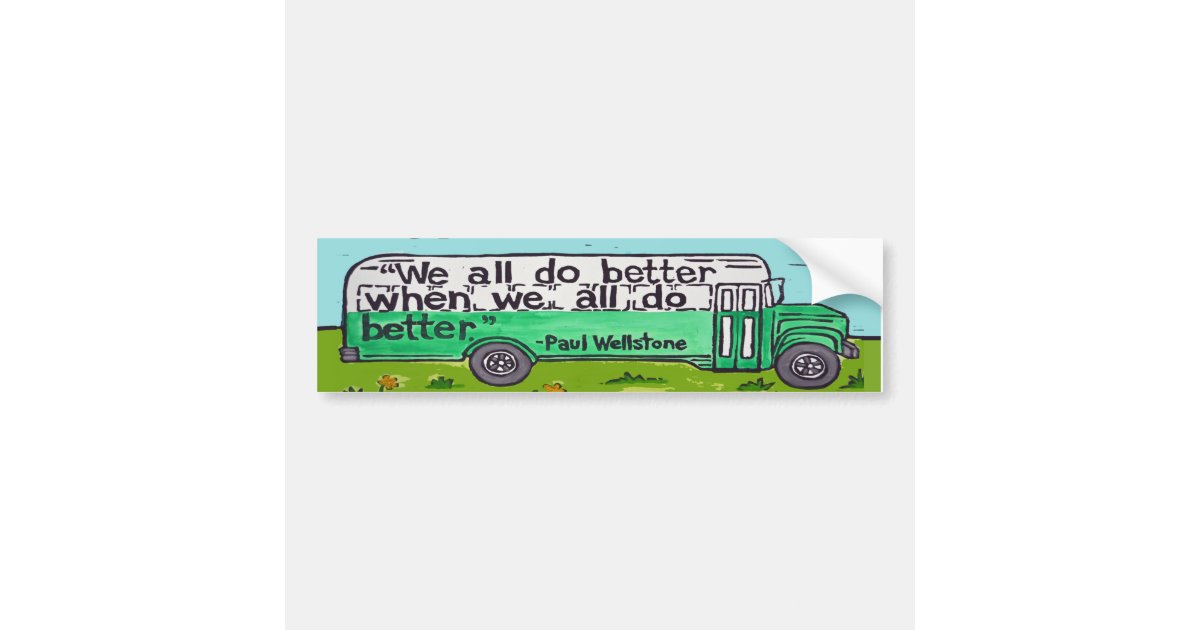 Green Bus Bumper Sticker | Zazzle