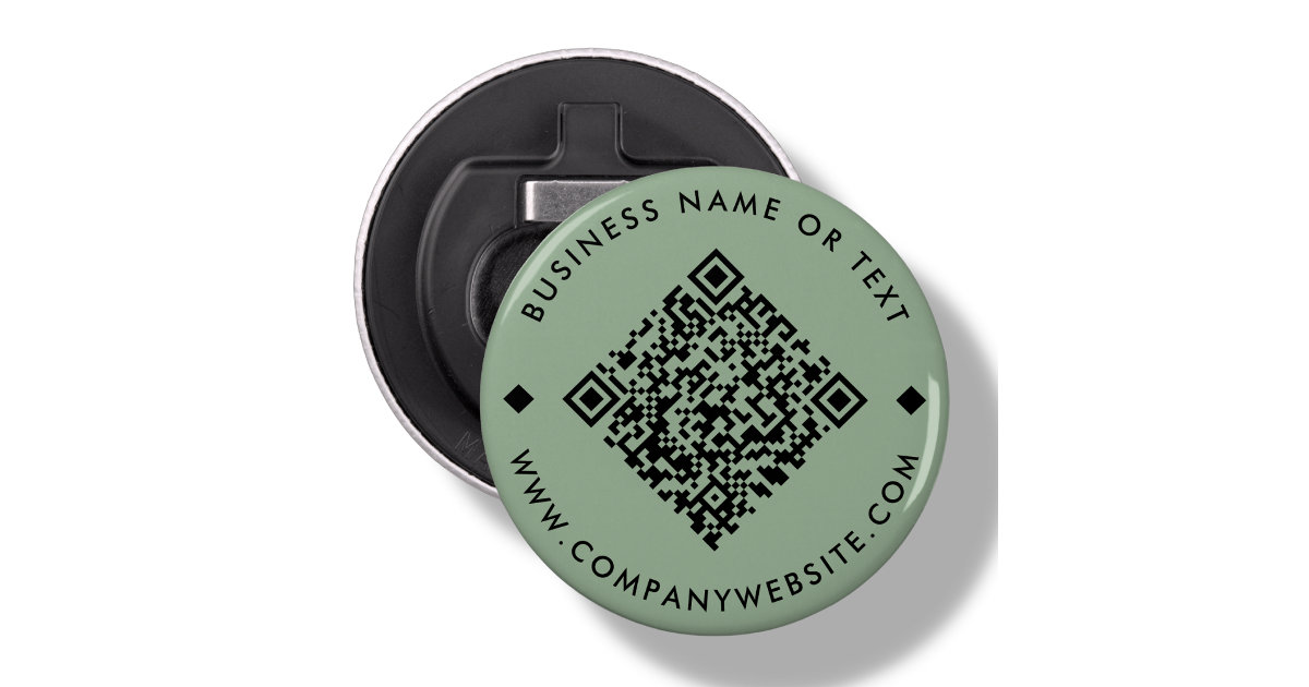 Green | Business Custom QR Code Bottle Opener | Zazzle