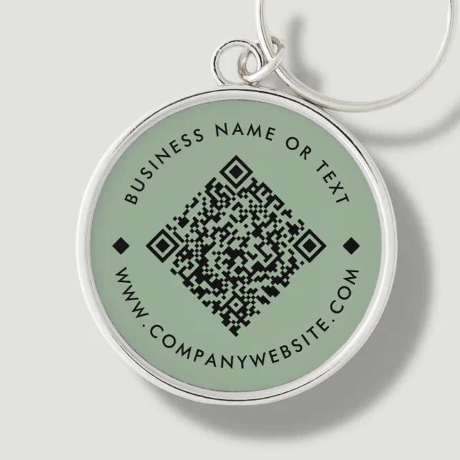 Green | Business Custom QR Code Keychain | Zazzle Green | Business Custom QR Code Keychain | Zazzle