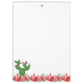 Green Cactus Orange Flowers Square Clipboard | Zazzle