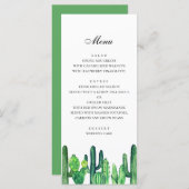 Green cactus wedding menu. Cacti dinner menu | Zazzle