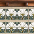 Green Calla Lily Backsplash Repro Art Nouveau Ceramic Tile | Zazzle