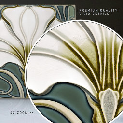 Green Calla Lily Backsplash Repro Art Nouveau Ceramic Tile | Zazzle