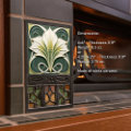 Green Calla Lily Backsplash Repro Art Nouveau Ceramic Tile | Zazzle