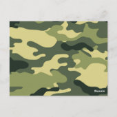Green Camo Banner Piece ANY LETTER Postcard | Zazzle