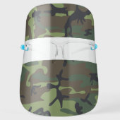 Green Camo Camouflage Army Soldier Hunting Face Shield | Zazzle