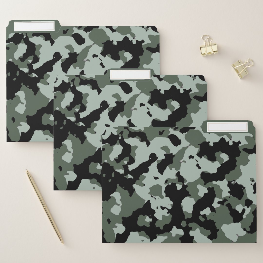 Green Camo Camouflage File Folder | Zazzle