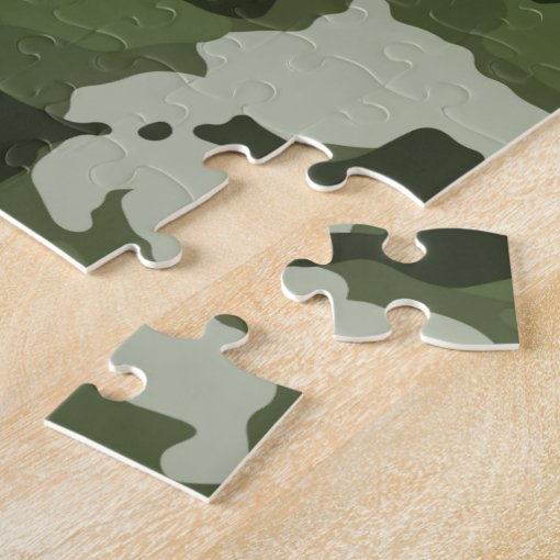 Green Camo Camouflage Military Jigsaw Puzzle | Zazzle
