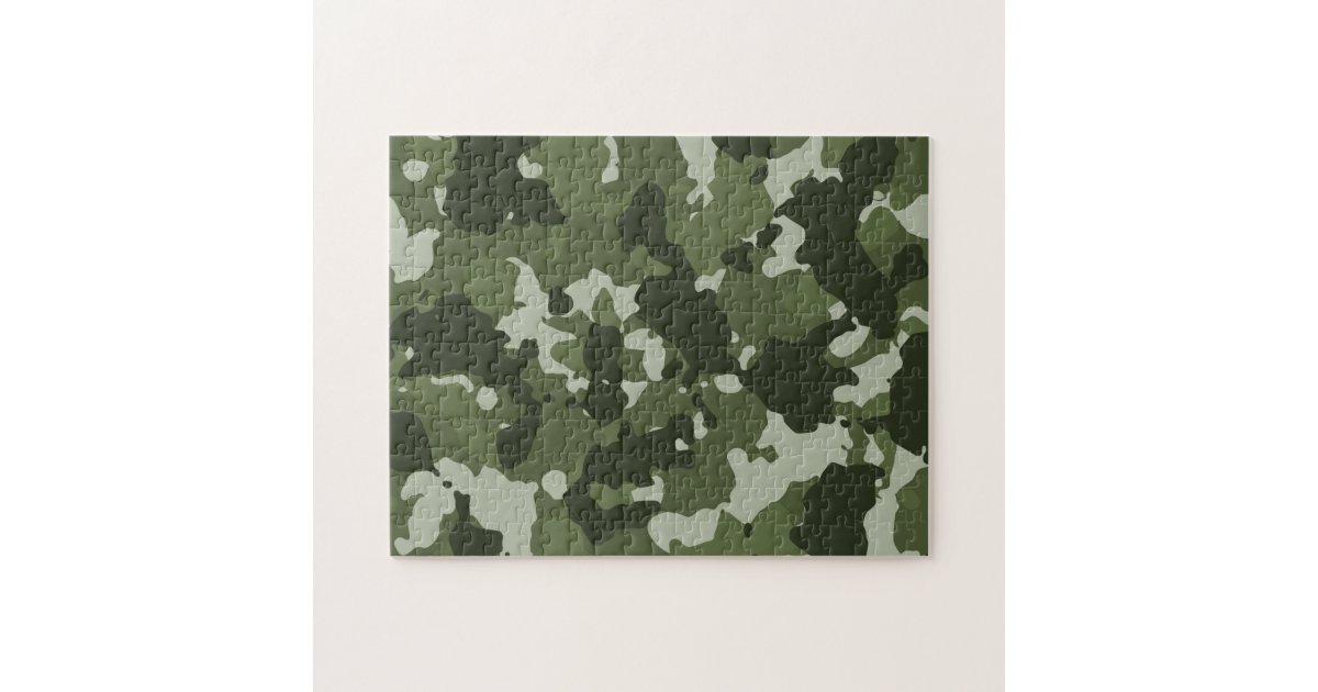 Green Camo Camouflage Military Jigsaw Puzzle | Zazzle