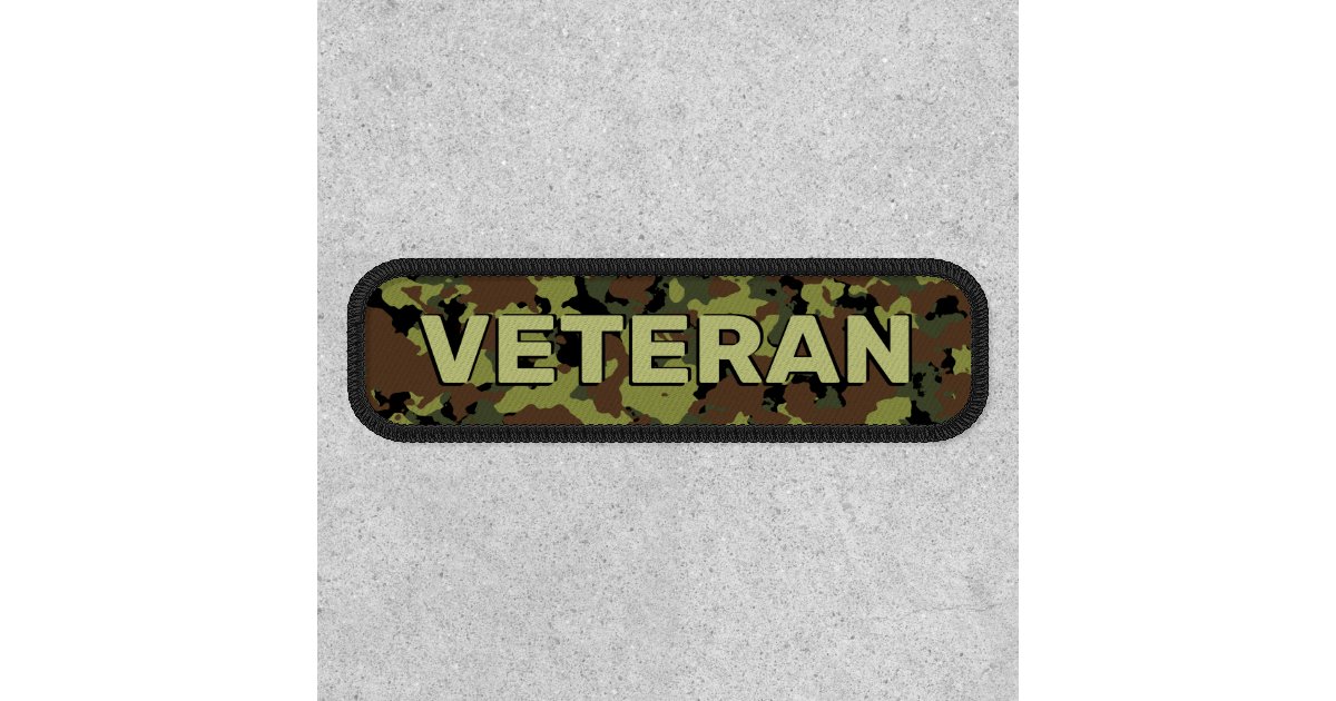 Green Camo Veteran Patch | Zazzle