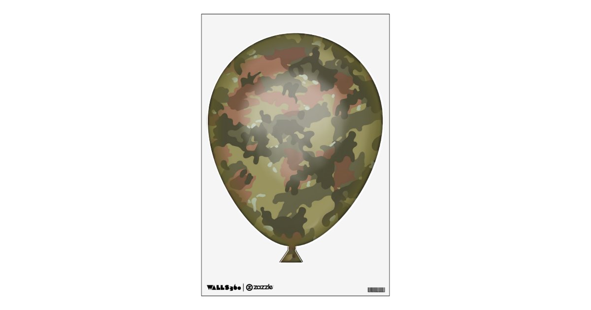 Green Camouflage Balloon Wall Decal | Zazzle