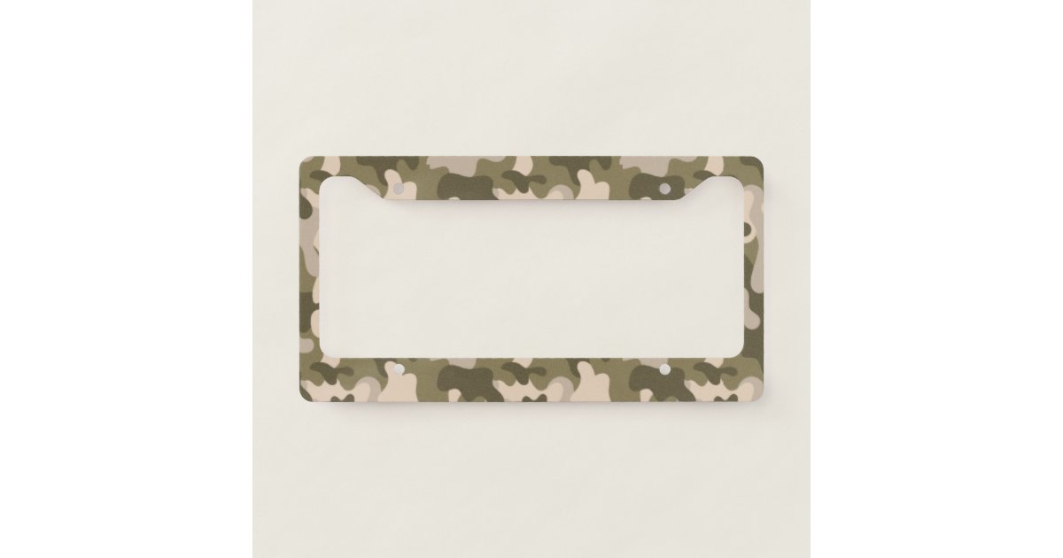 Green Camouflage. Camo your License Plate Frame | Zazzle