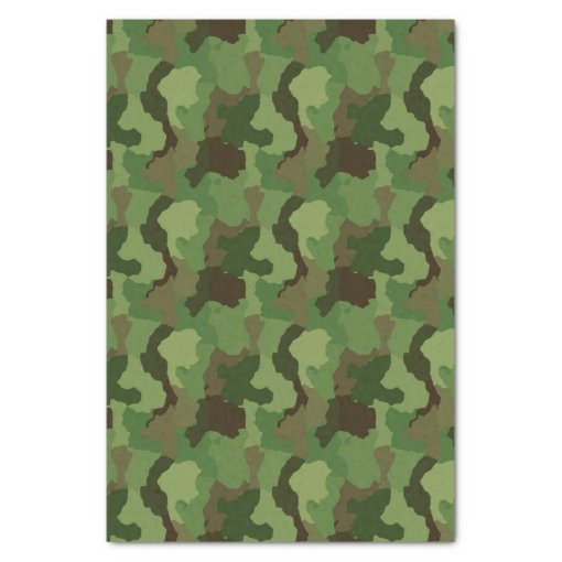 Green Camouflage/Military Camo Tissue Paper | Zazzle