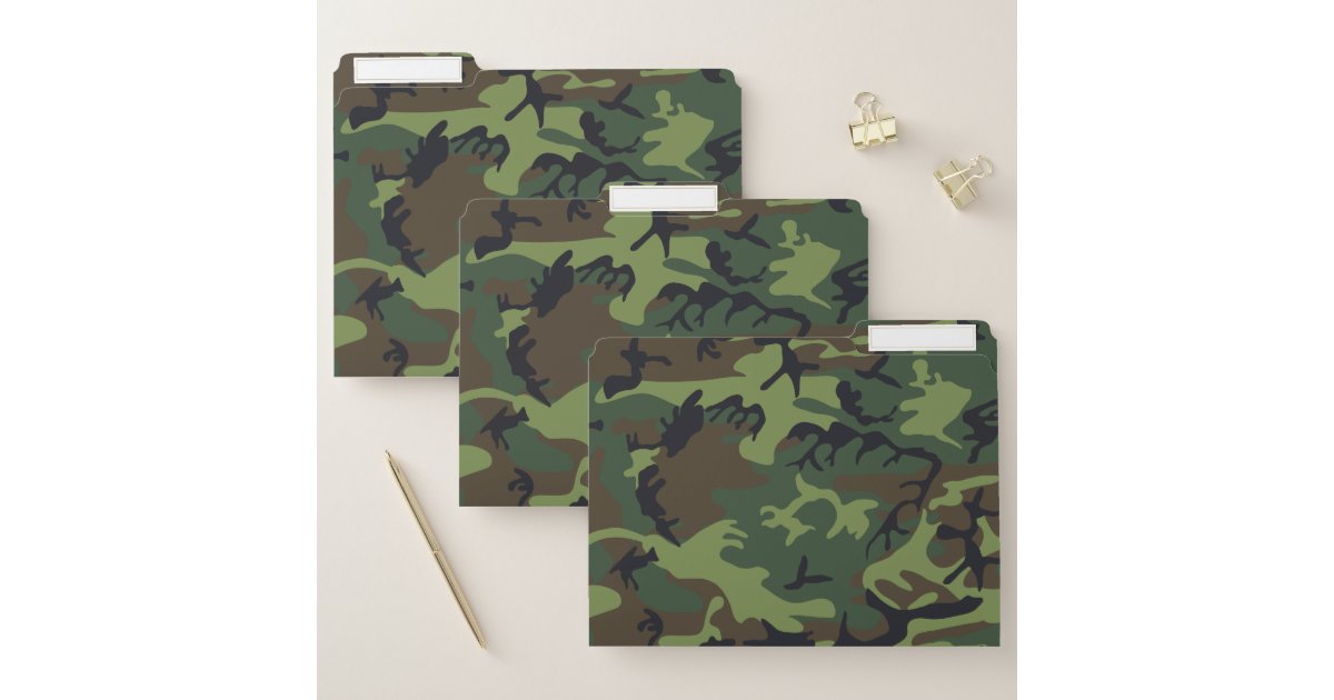 Green Camouflage Pattern, Military Pattern, Army File Folder | Zazzle