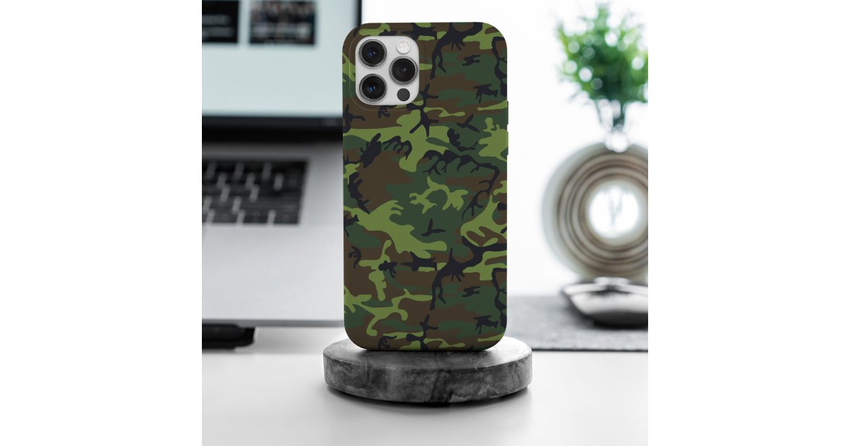 Green Camouflage Pattern, Military Pattern, Army iPhone Case | Zazzle