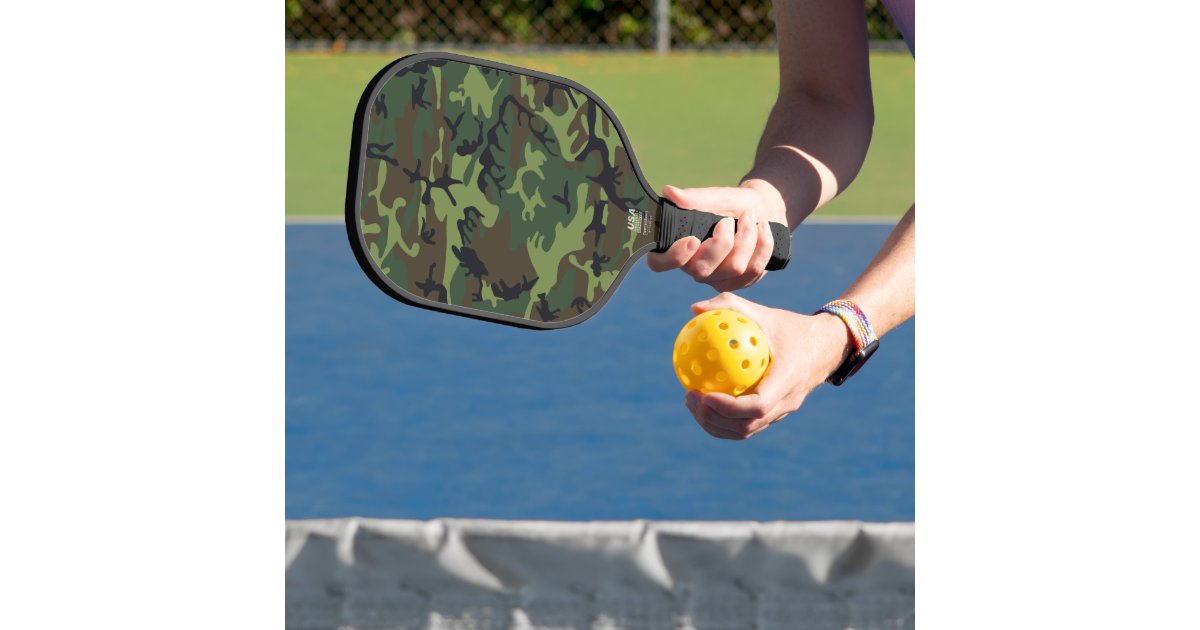 Green Camouflage Pattern, Military Pattern, Army Pickleball Paddle | Zazzle