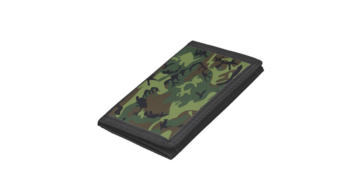 Green Camouflage Pattern, Military Pattern, Army Trifold Wallet | Zazzle