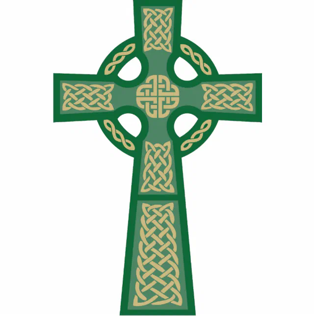 Green Celtic Cross Photo Sculpture | Zazzle