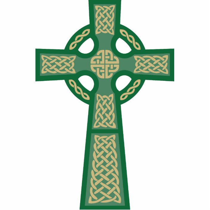 Green Celtic Cross Photo Sculpture | Zazzle.com