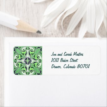 Green Celtic Cross Return Address Labels | Zazzle