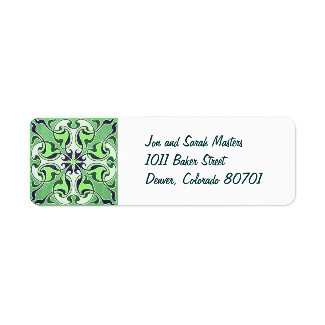 Green Celtic Cross Return Address Labels | Zazzle