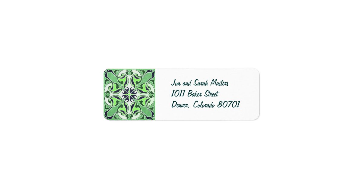 Green Celtic Cross Return Address Labels | Zazzle