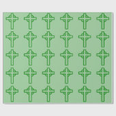 Green Celtic Cross Wrapping Paper | Zazzle