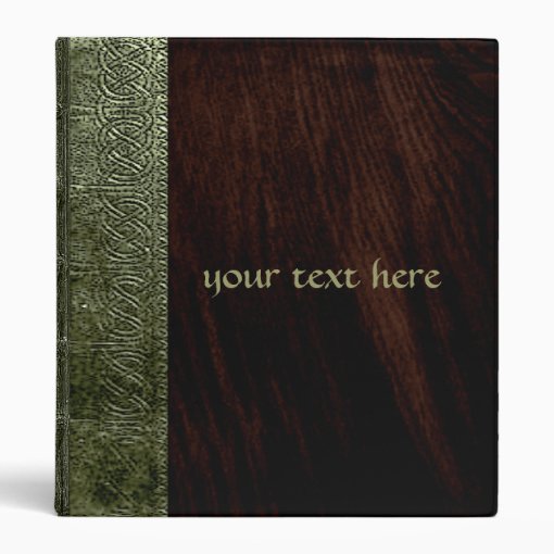 Green Celtic Faux Leather Fantasy Binder | Zazzle