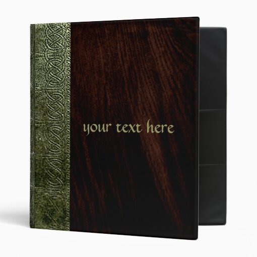 Green Celtic Faux Leather Fantasy Binder | Zazzle