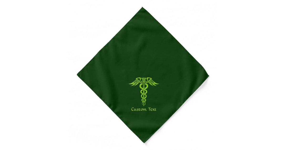 Green Celtic Knot Caduceus Bandana | Zazzle