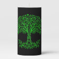 Green Celtic Tree Of Life Pillar Candle | Zazzle