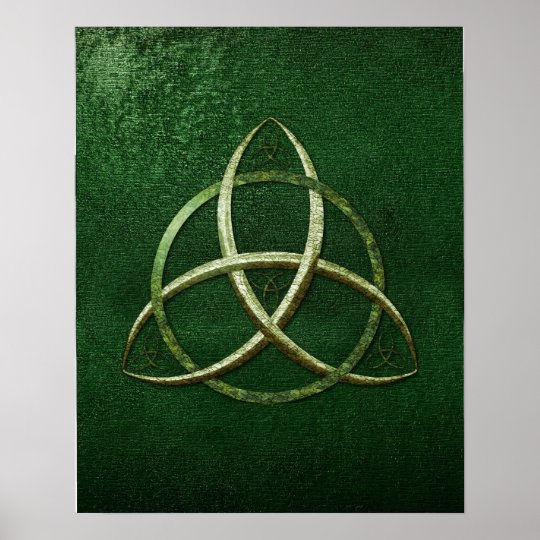 Green Celtic Trinity Knot Poster | Zazzle.com